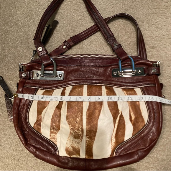 b. makowsky | Bags | B Makowsky Canterbury Brandyzebra Print Satchel ...